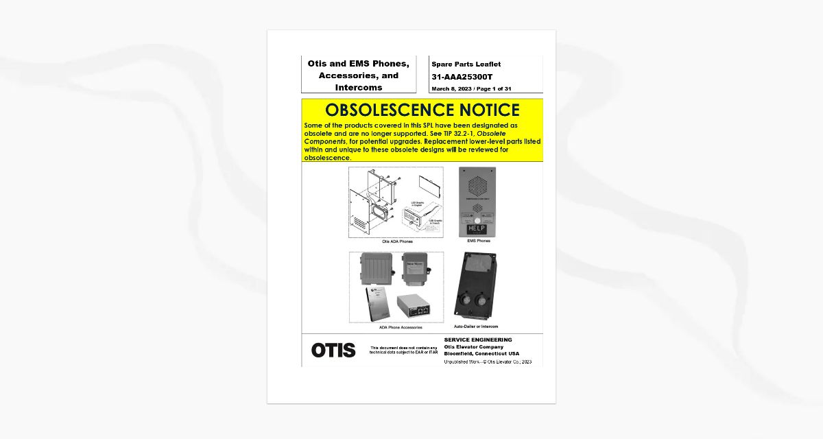 (OBSOLETE) Otis and EMS Phones,